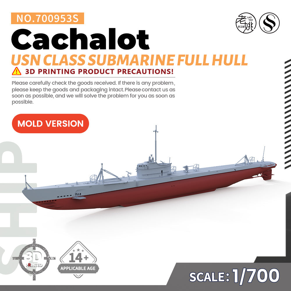 SSMODEL 953S Military Warship Model Kit US Navy Cachalot Class Submari ...
