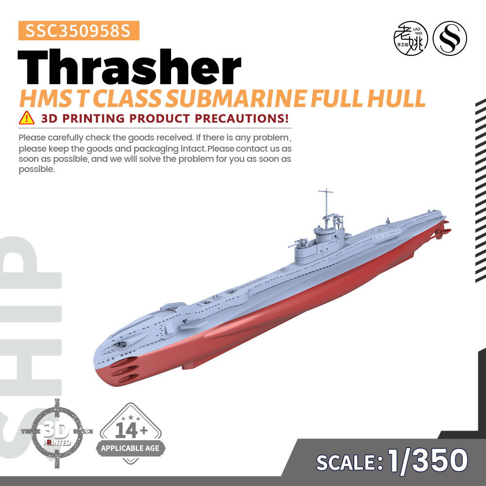 SSMODEL SSC958S Military Model Kit HMS T Class Submarine Thrasher Full ...