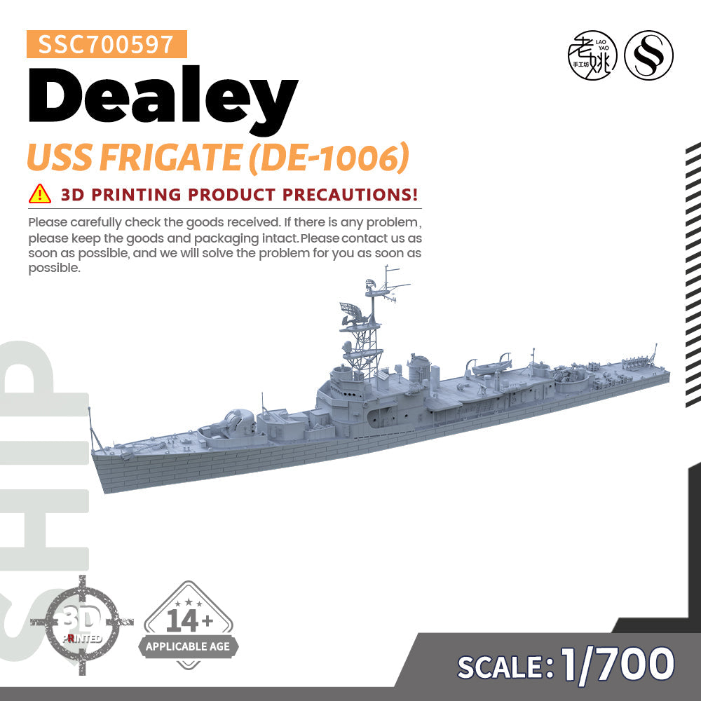 SSMODEL 597 Military Warship Model Kit US Navy Dealey Frigate DE-1006 ...